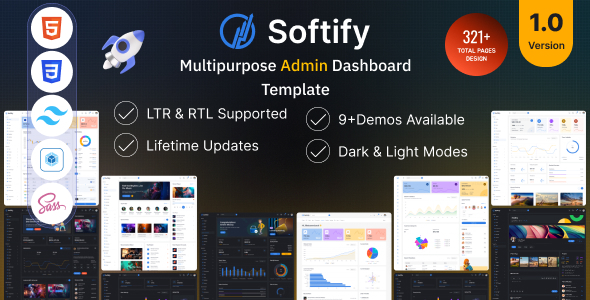 Softify - Multipurpose Admin Dashboard Template by UIAXIS | ThemeForest